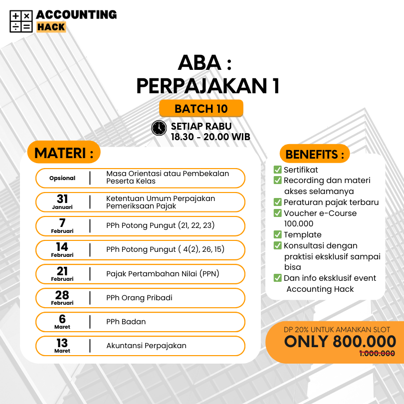 Perpajakan 1 Batch 10